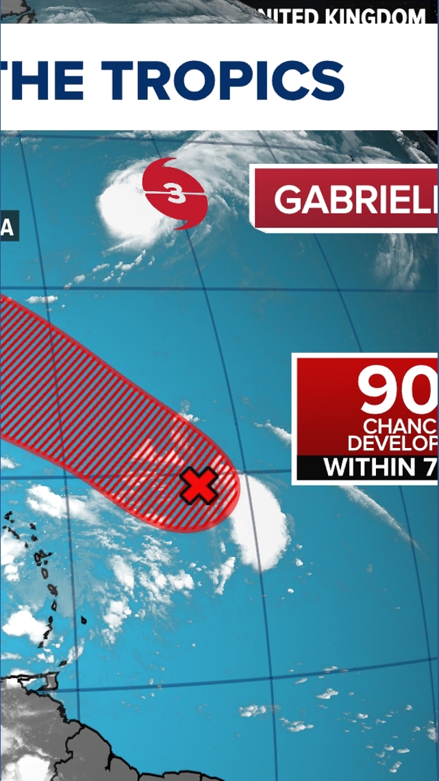 Tropical update: Tracking Hurricane Gabrielle and two waves in the ...