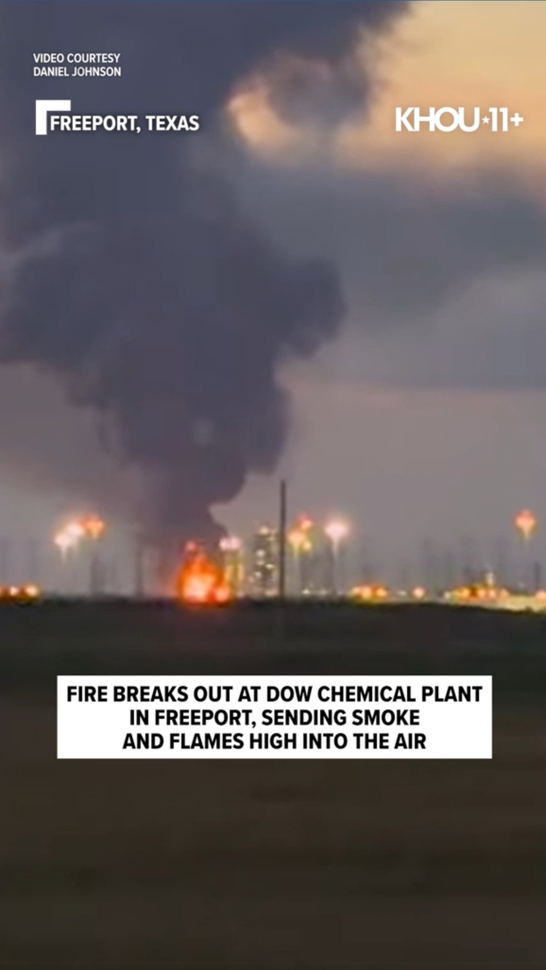 Video: Fire breaks out at Dow chemical plant in Freeport | khou.com