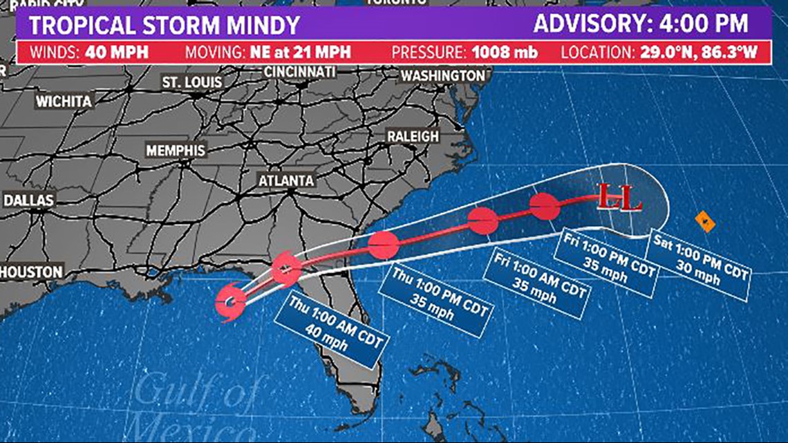 Tropical Storm Mindy: Gulf of Mexico storm not a threat to Texas | khou.com