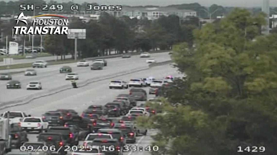 Traffic alert: Woman critical after crash with deputy's car on SH-249 | khou.com