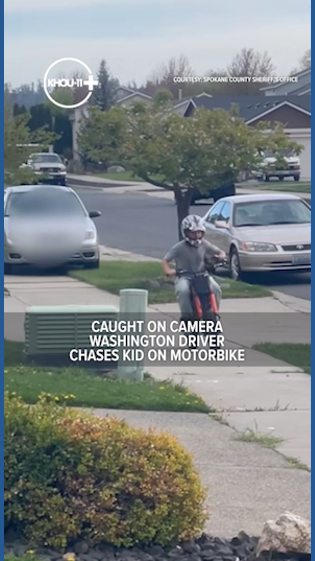 Caught on camera Washington driver chases kid on motorbike | khou.com