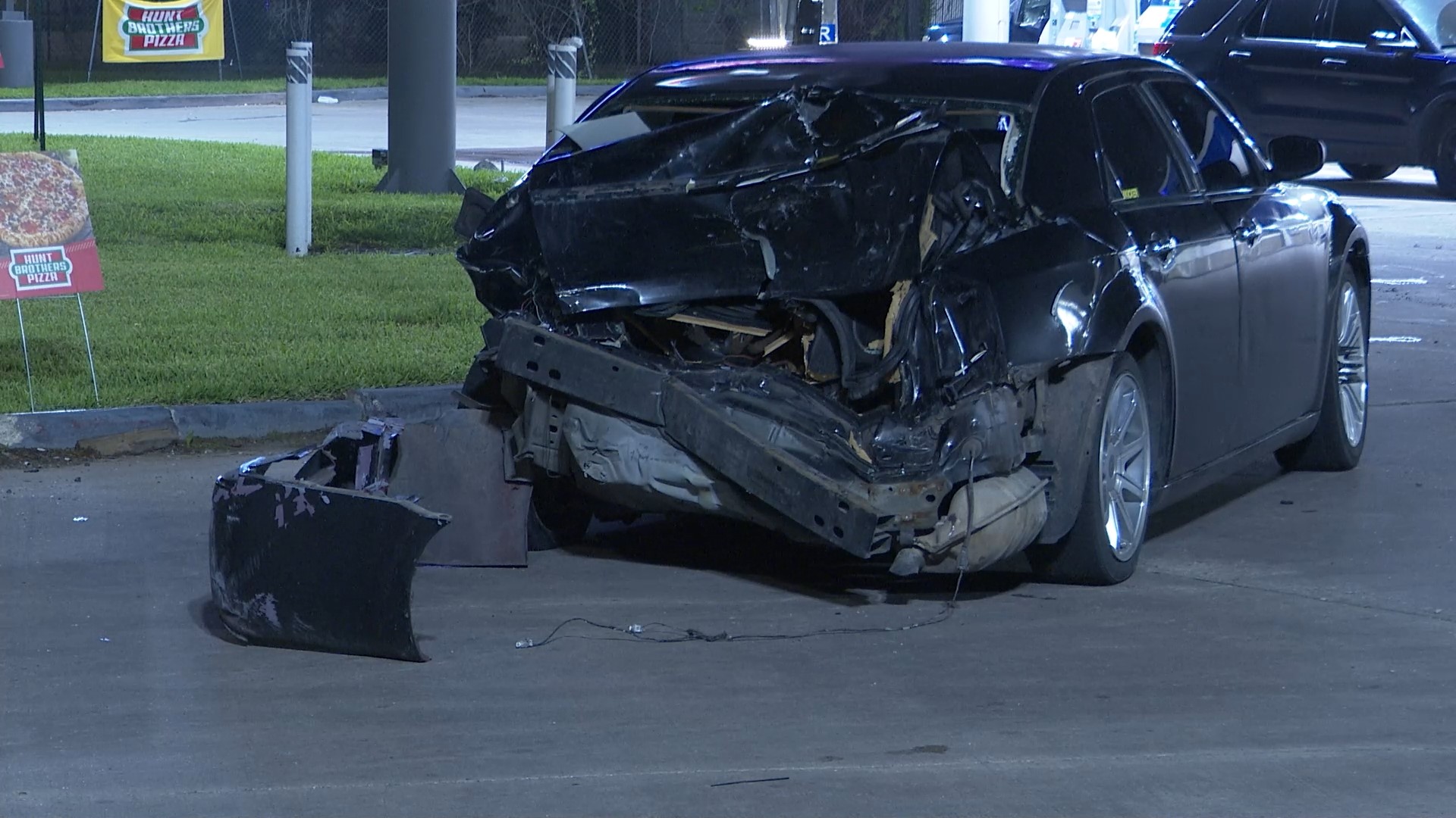 Truck going 100 mph ends up on top of cars along Eastex Freeway | khou.com