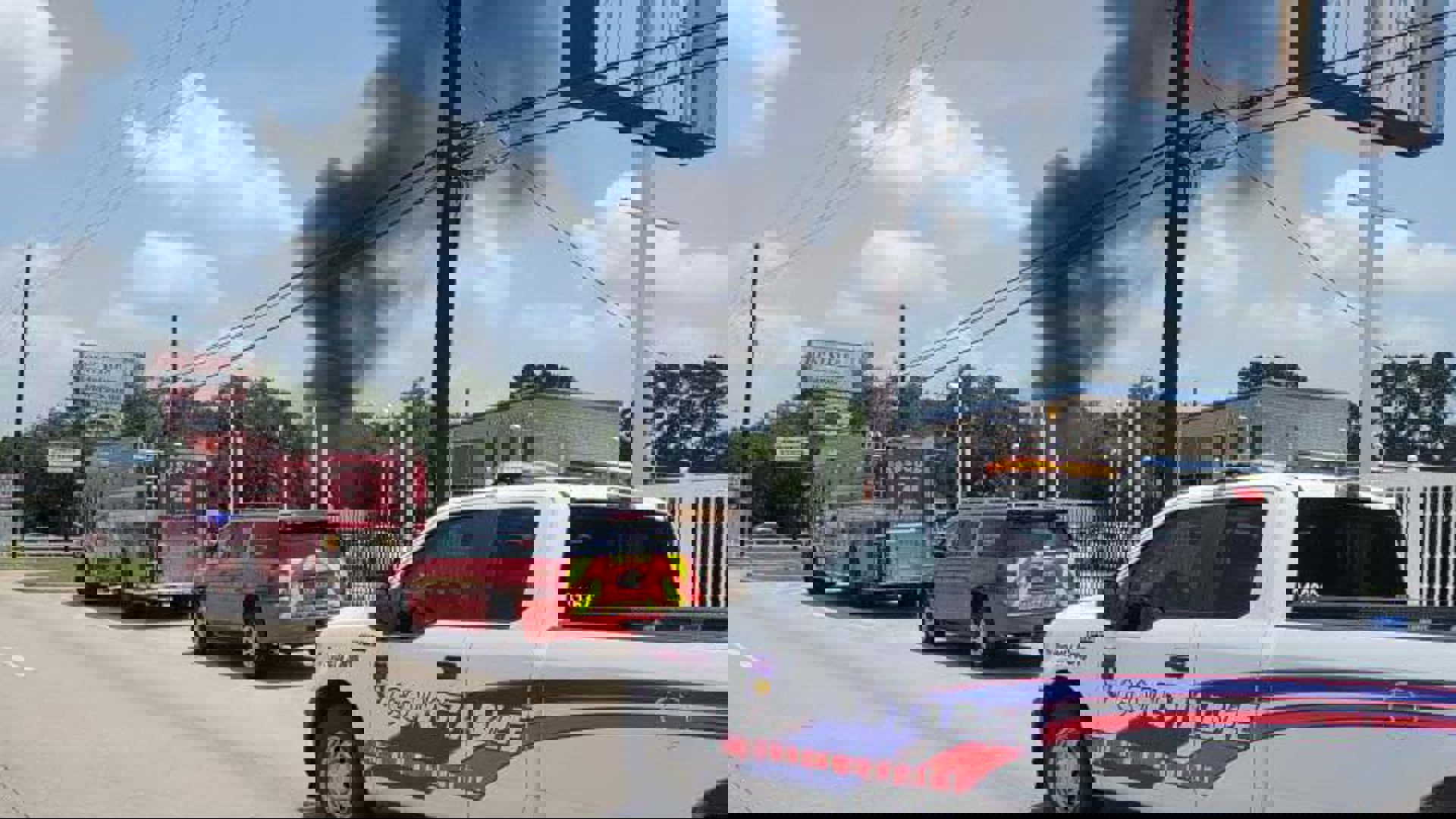 Junkyard fire shuts down part of North Freeway near Spring Cypress ...