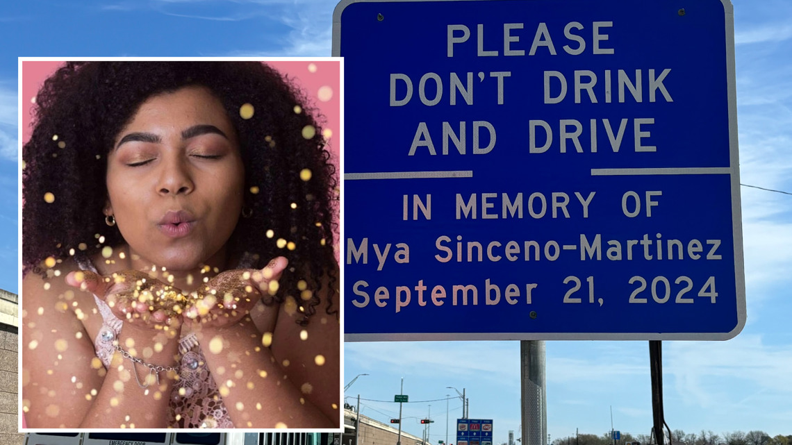 Family honors Mya Sinceno-Martinez with anti-drunk driving sign | khou.com