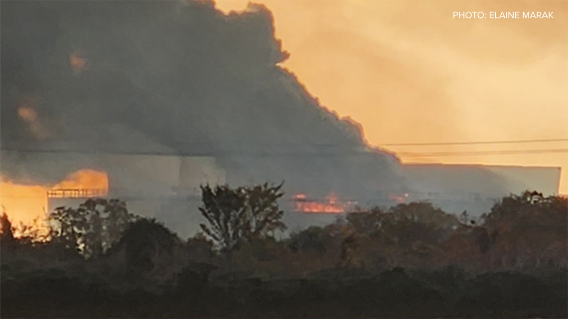 Massive fire rips through decommissioned power plant in Bacliff area ...
