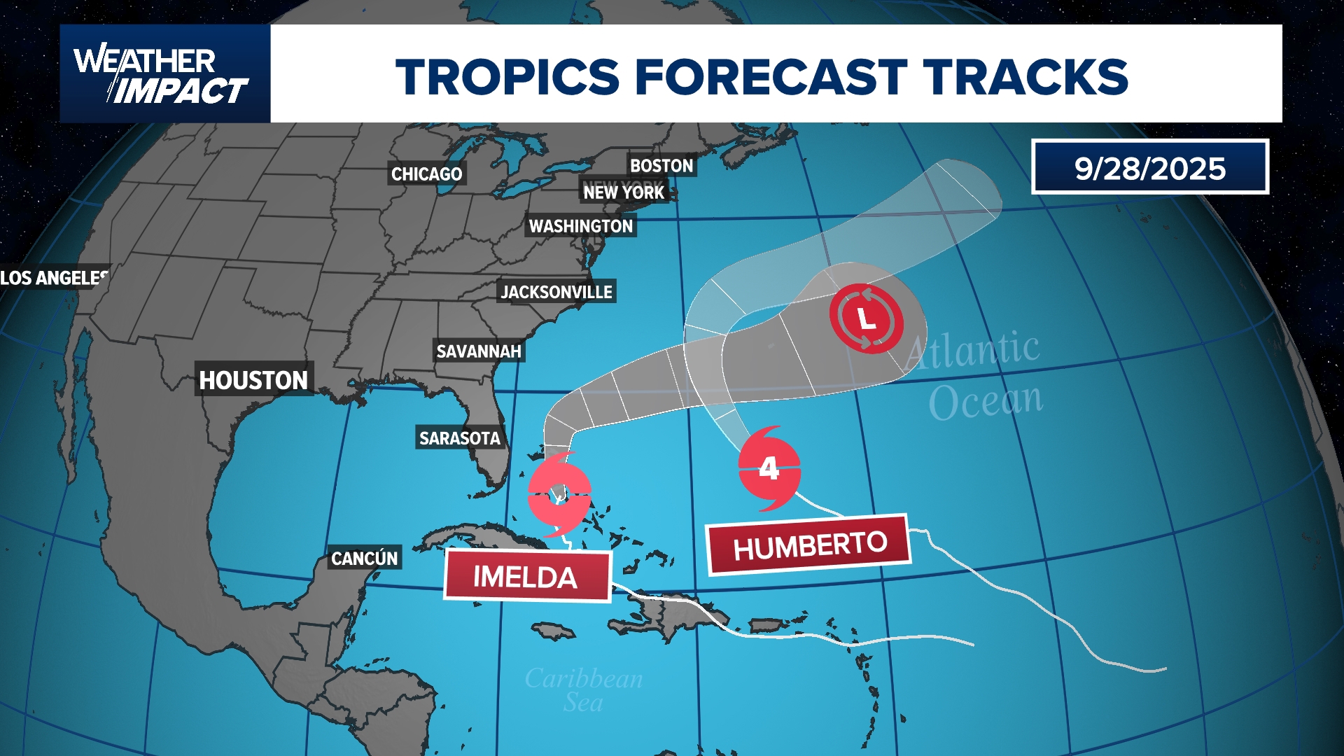 Major hurricane and tropical storm tracked as Texas remembers $5B flood ...