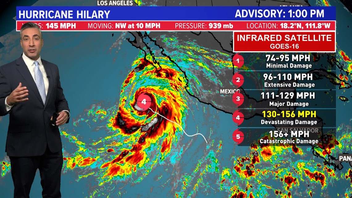 Tropical update 8/18: Hurricane Hilary a Cat 4, tracking 4 Atlantic ...
