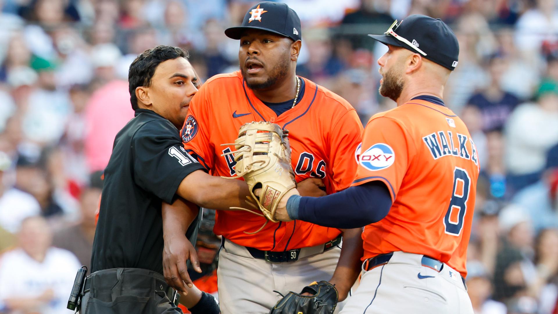 What led to the benches to clear in the Astros-Red Sox game? | khou.com