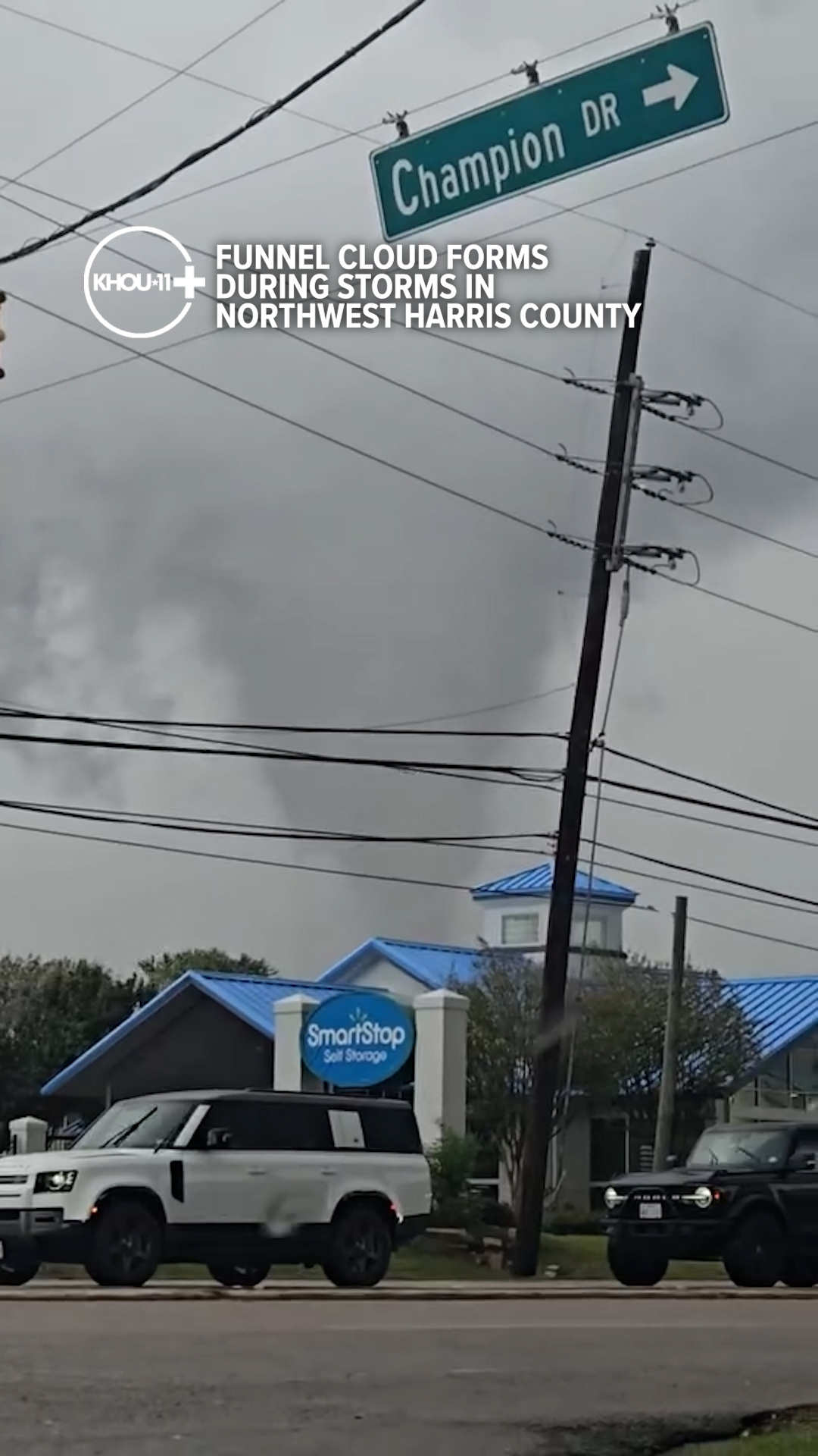 Watch a funnel cloud form in the Klein area | khou.com