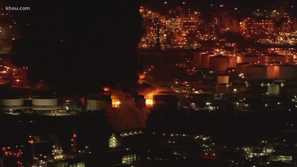 Chemical tank fire continues, ITC creates claims hotline | khou.com