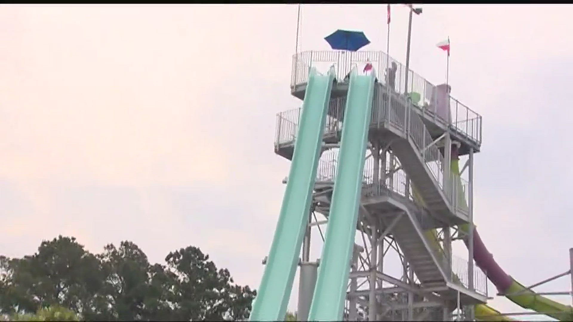 GoPro: Sherry Williams slides down Texas Freefall at Splashtown | khou.com