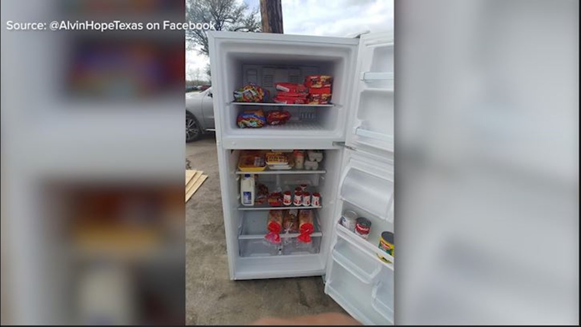 Standing For Houston: Neighbors in Alvin set up community fridge ...