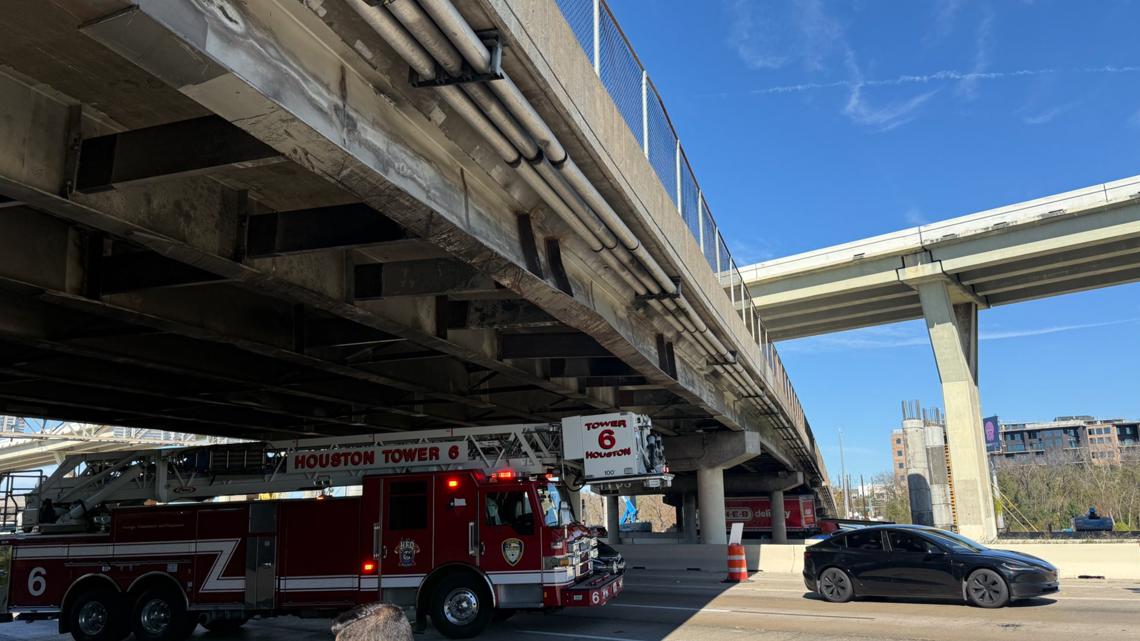 It’s happened again! The Houston Avenue Bridge over I-10 was struck by ...