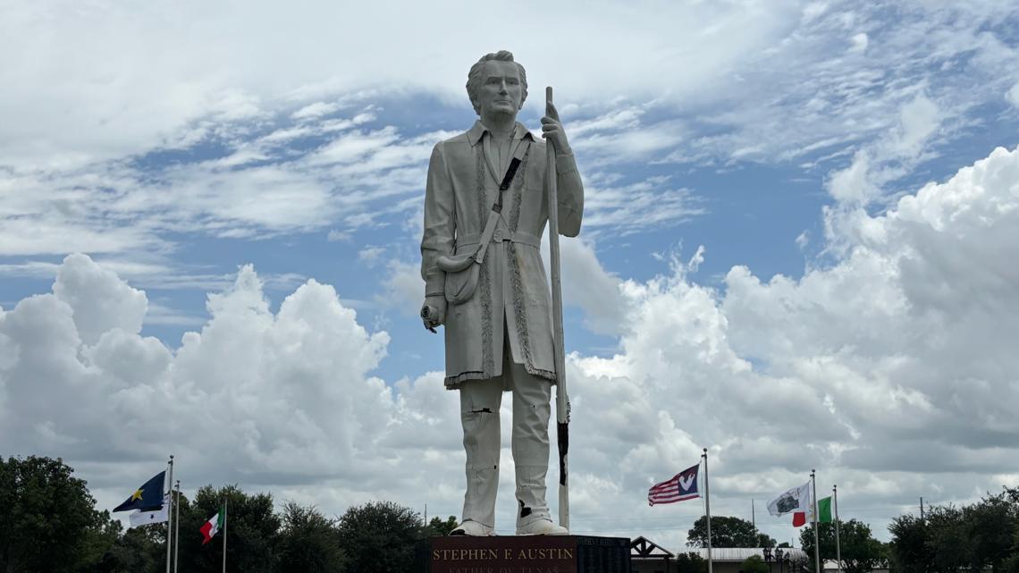 Stephen F. Austin statue in Angleton, Texas to be repaired | khou.com