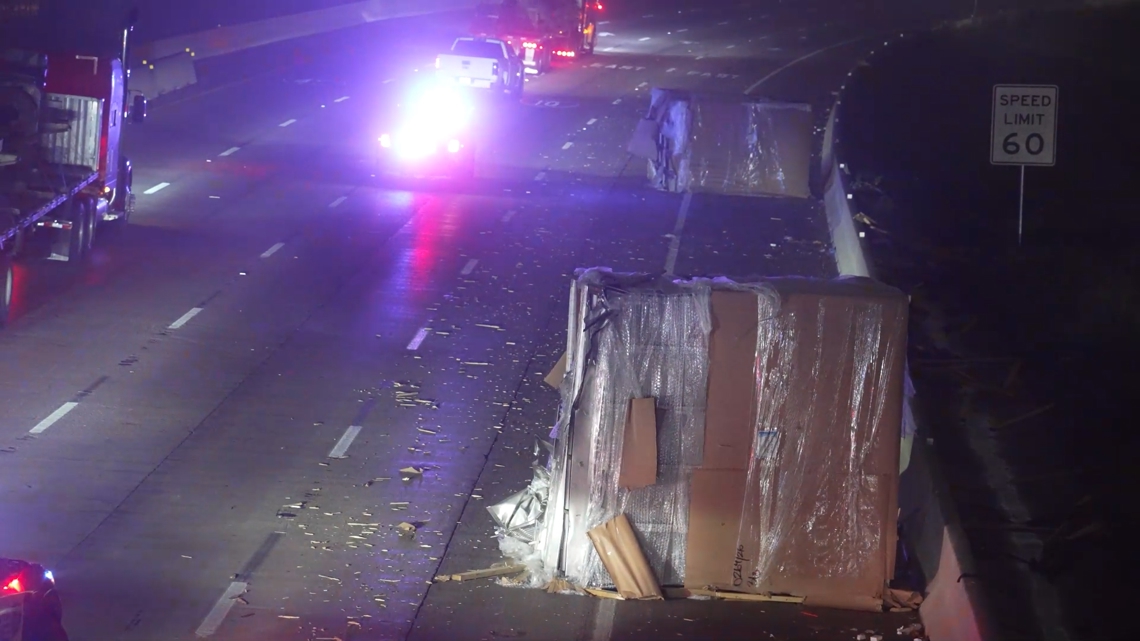 Cleanup underway after a truck hit the Houston Avenue bridge on the ...
