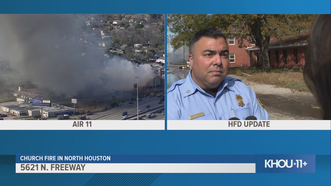 Houston Fire Department gives update on fire at former church buildings ...