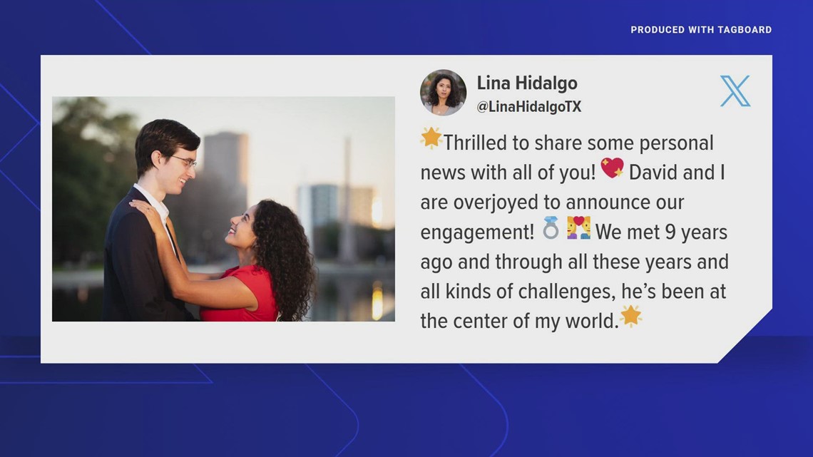 Harris County Judge Lina Hidalgo announces engagement to longtime ...