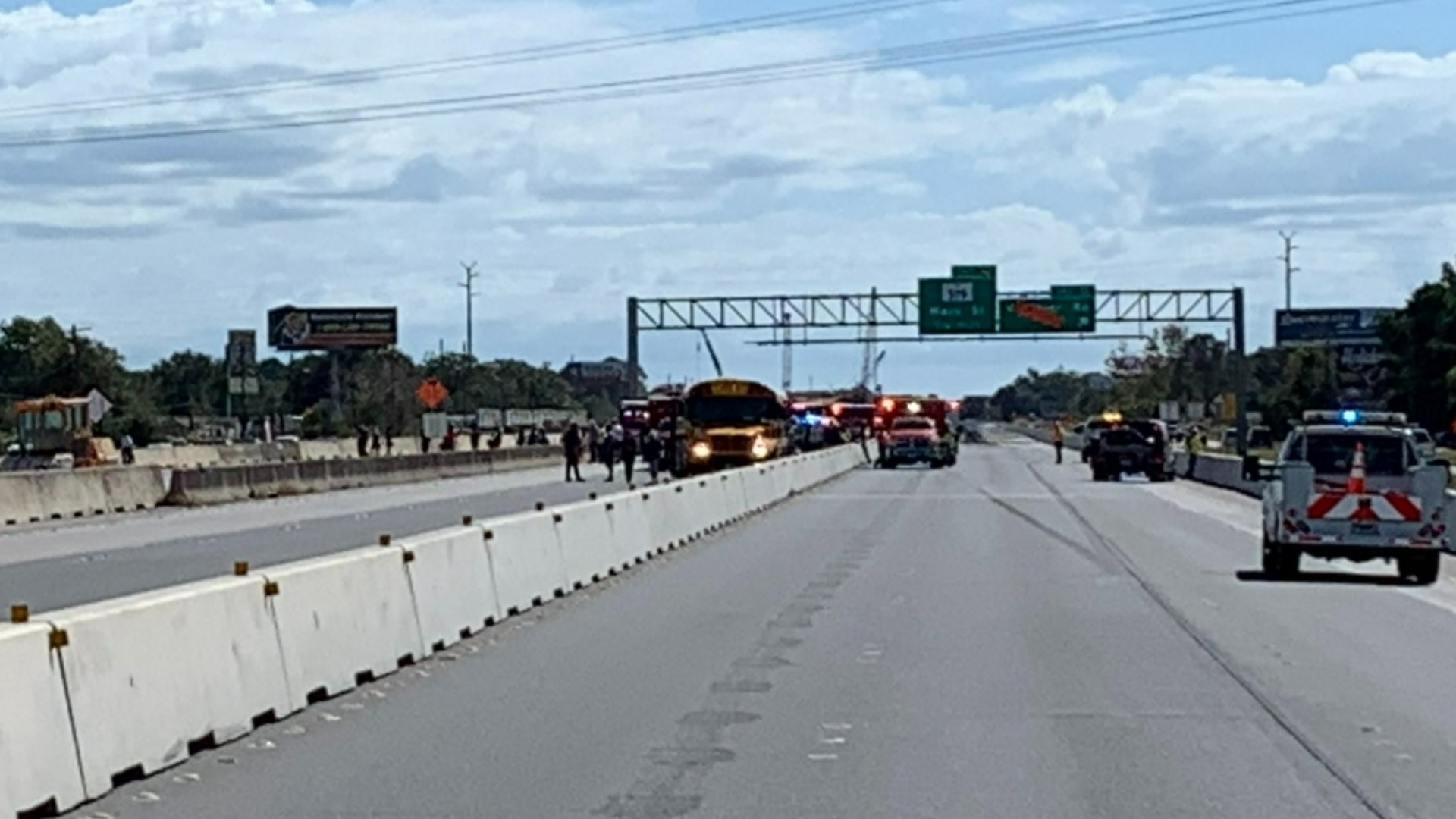 Gulf Freeway reopens following school bus crash | khou.com