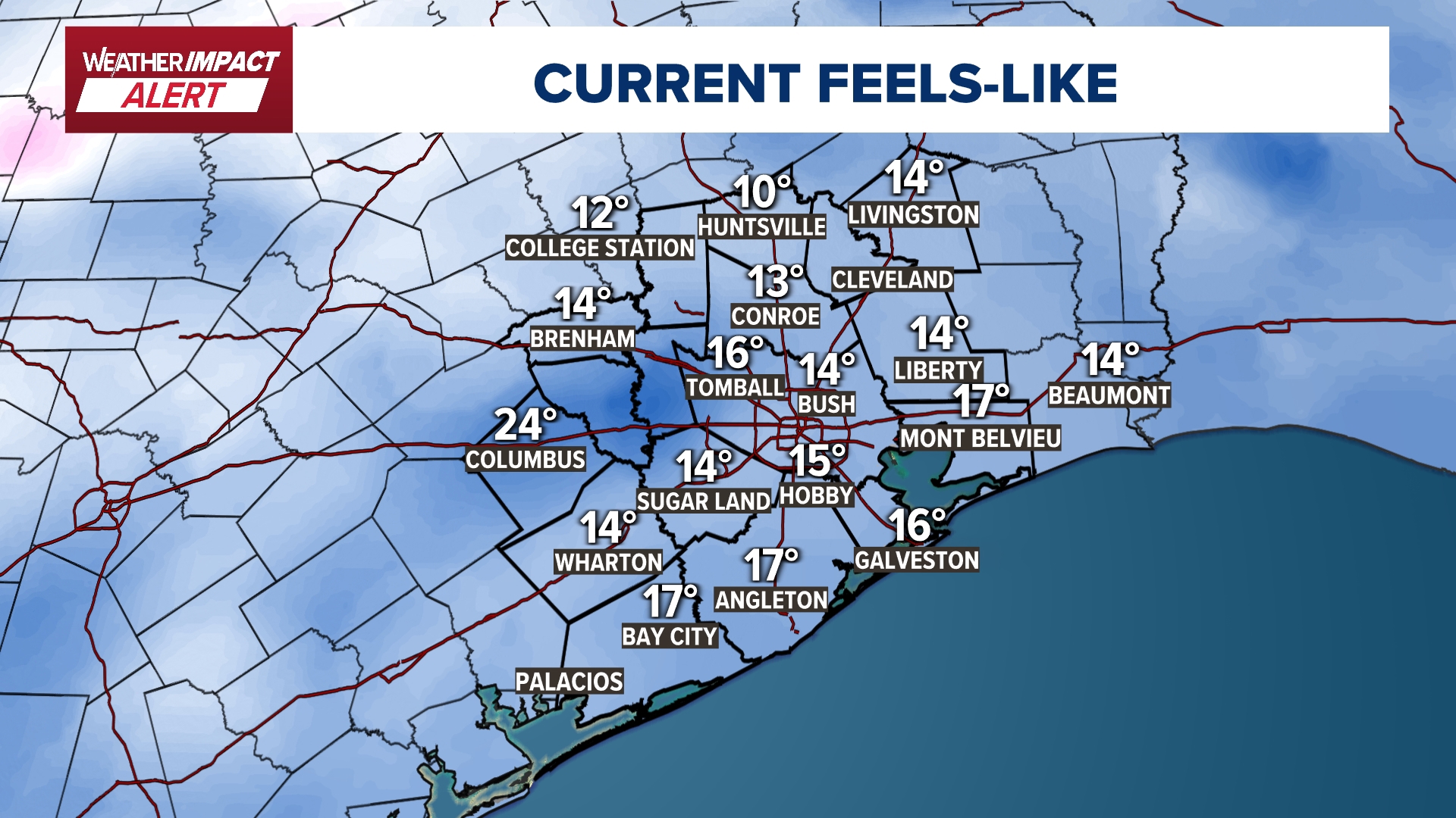 Weather Impact Alert extended into Tuesday morning due to extreme cold ...