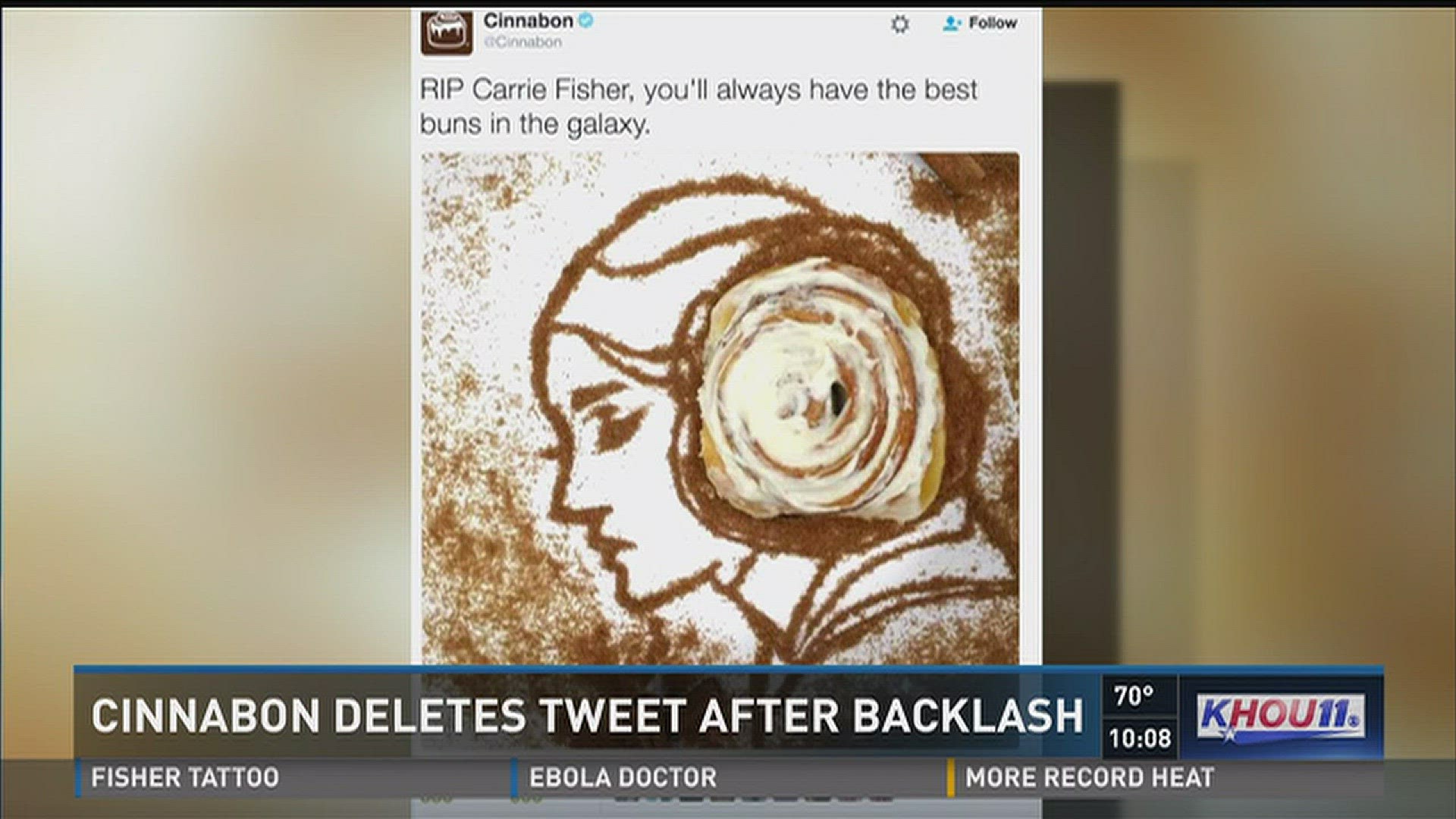 Cinnabon Deletes Carrie Fisher Tweet After Backlash Khou