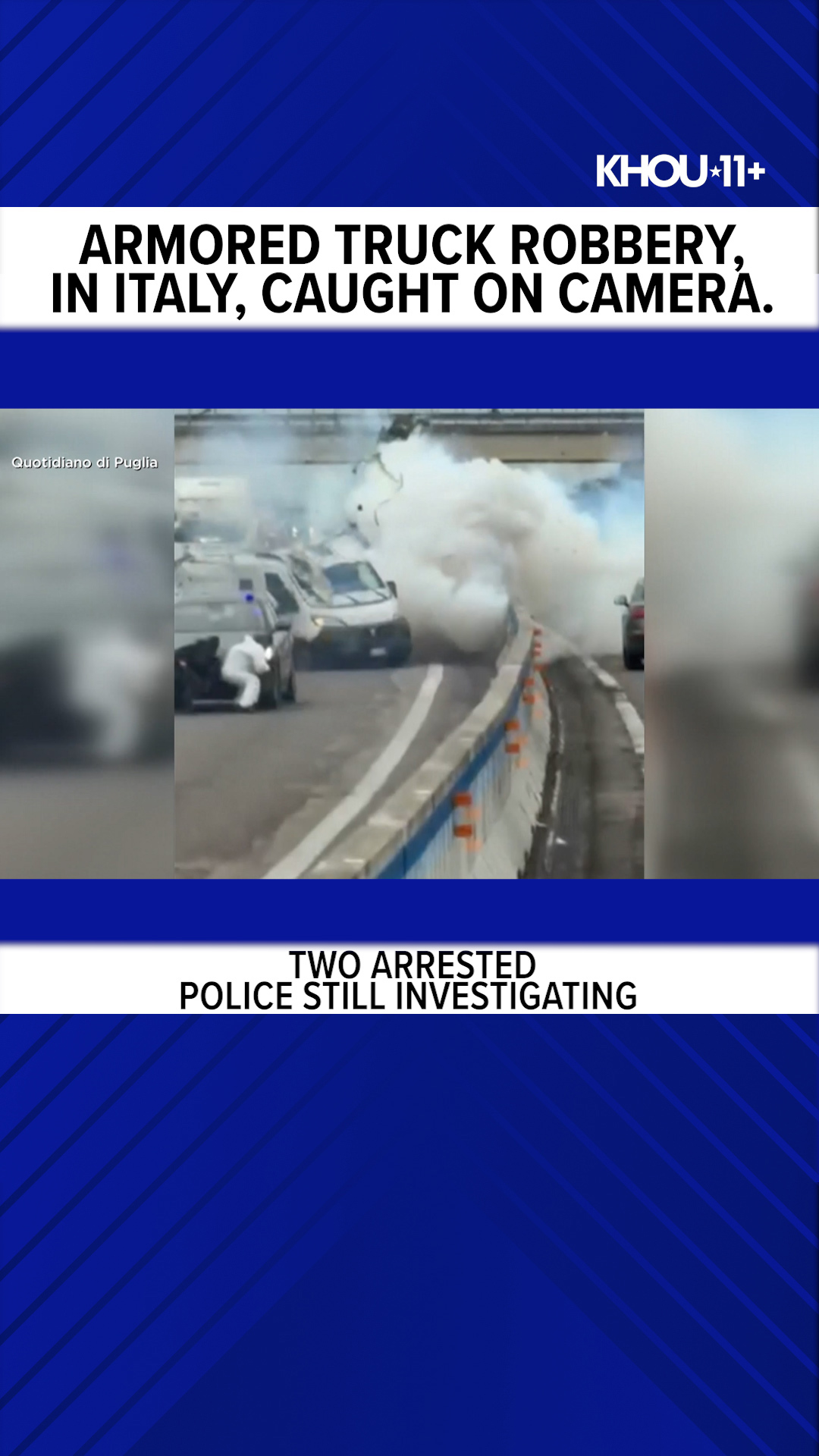 Armored truck robbery in Italy caught on camera | khou.com