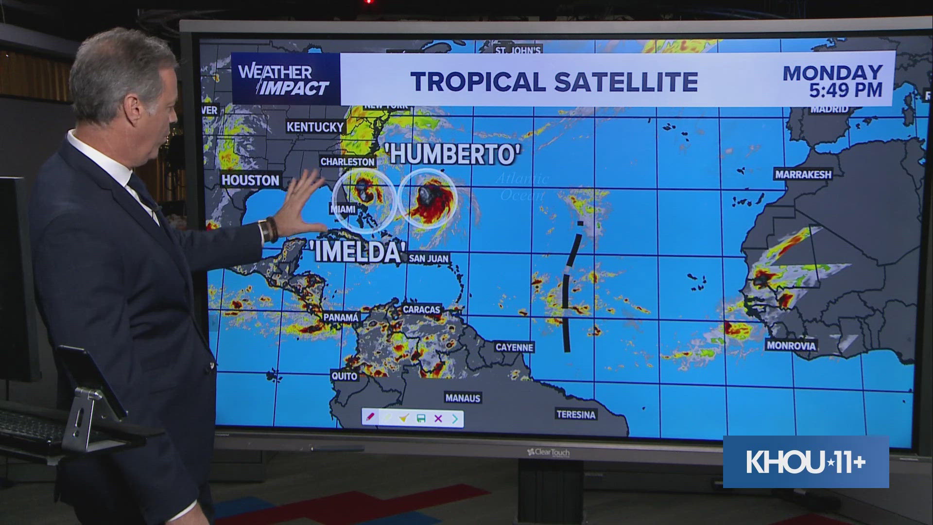 Monday night update: TS Imelda and major Hurricane Humberto | khou.com
