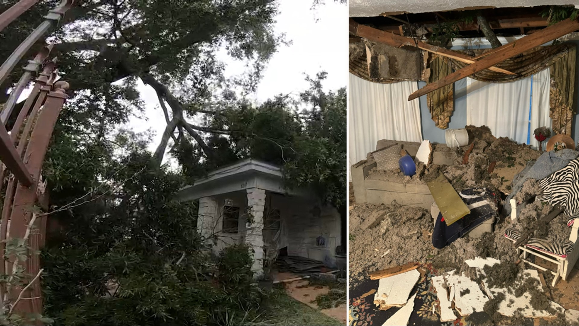 Tree falls into Houston family's home | khou.com