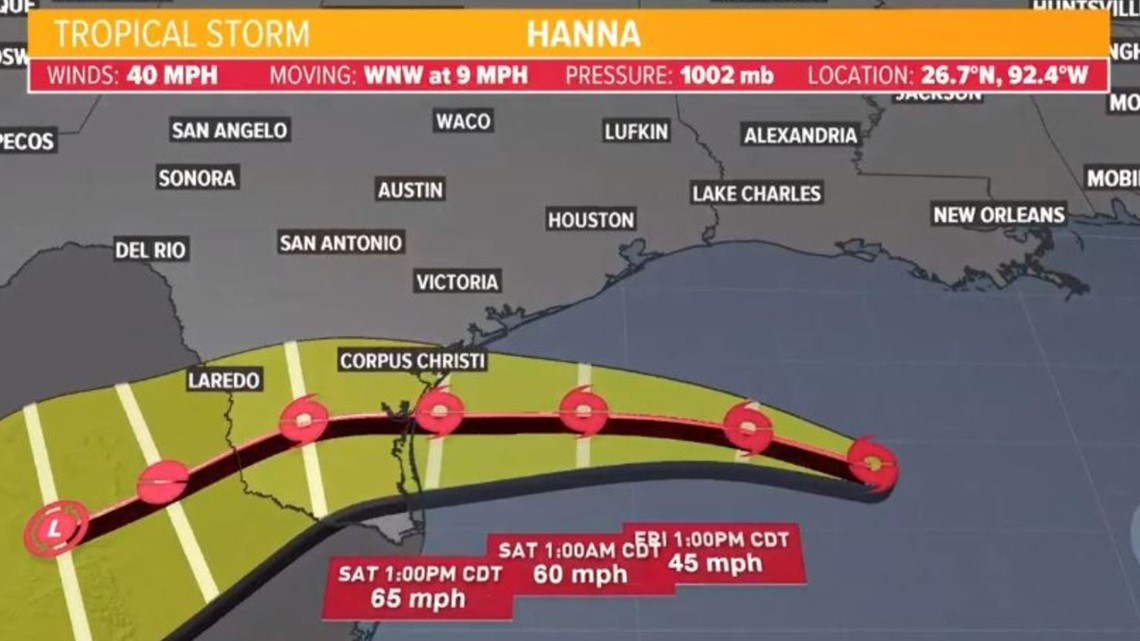 Tropical Storm Hanna update 8 a.m. Friday, July 24, 2020 | khou.com