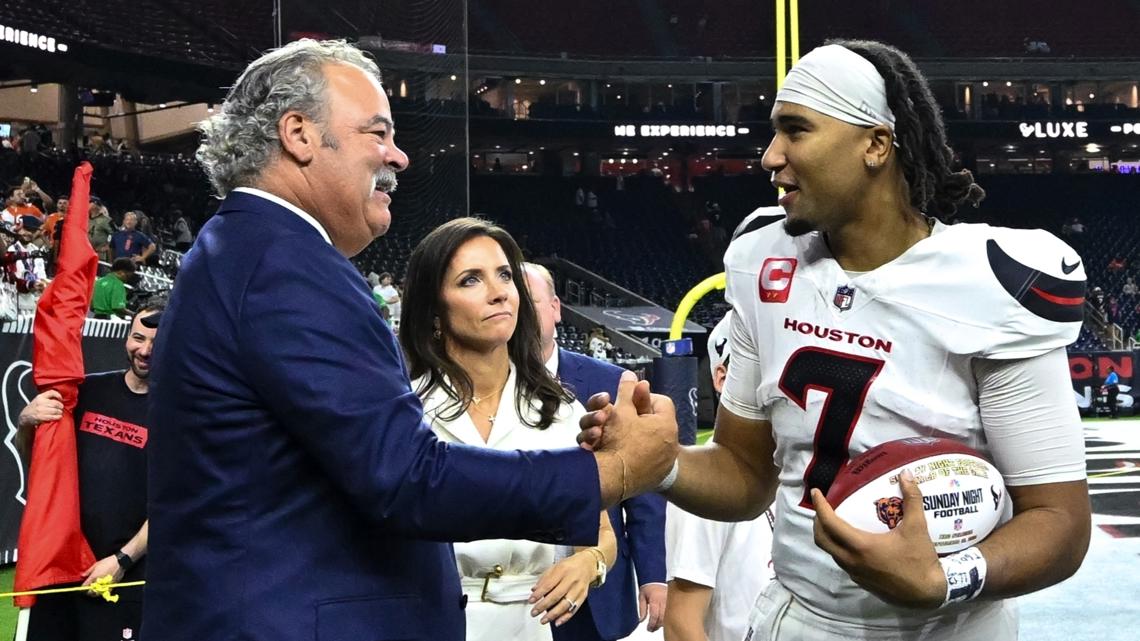 Texans turn awkward high-five moment between QB C.J. Stroud and owner ...