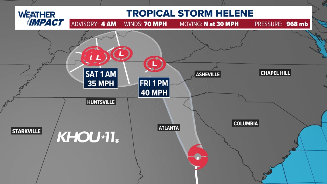 Hurricane Helene path: Forecast, models and cone | khou.com