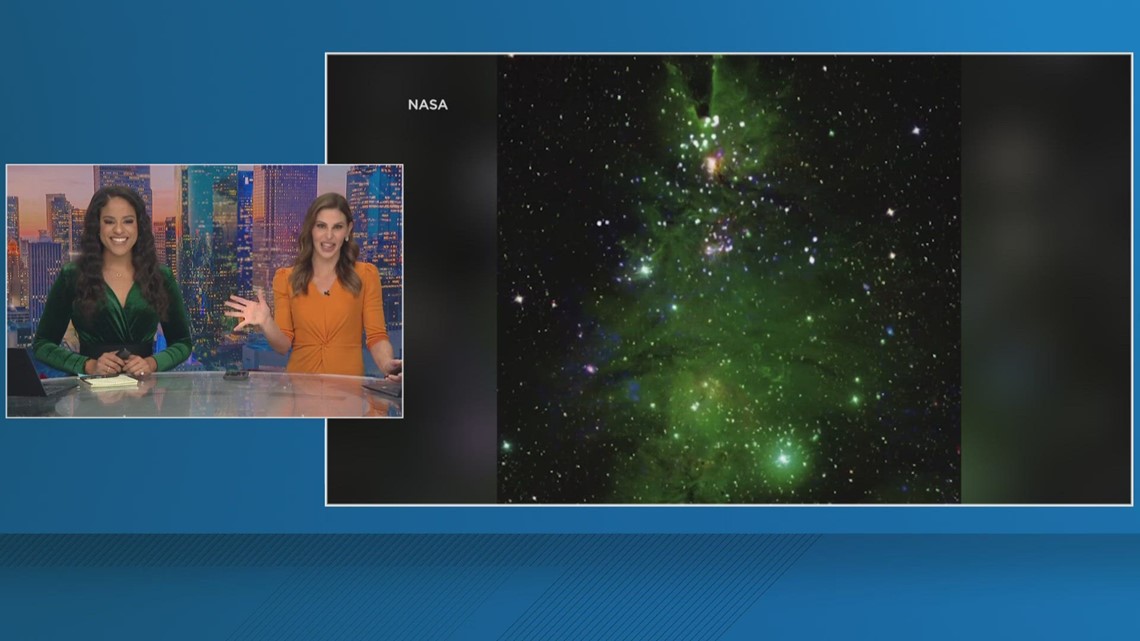 NASA images 'Christmas Tree' star cluster | khou.com