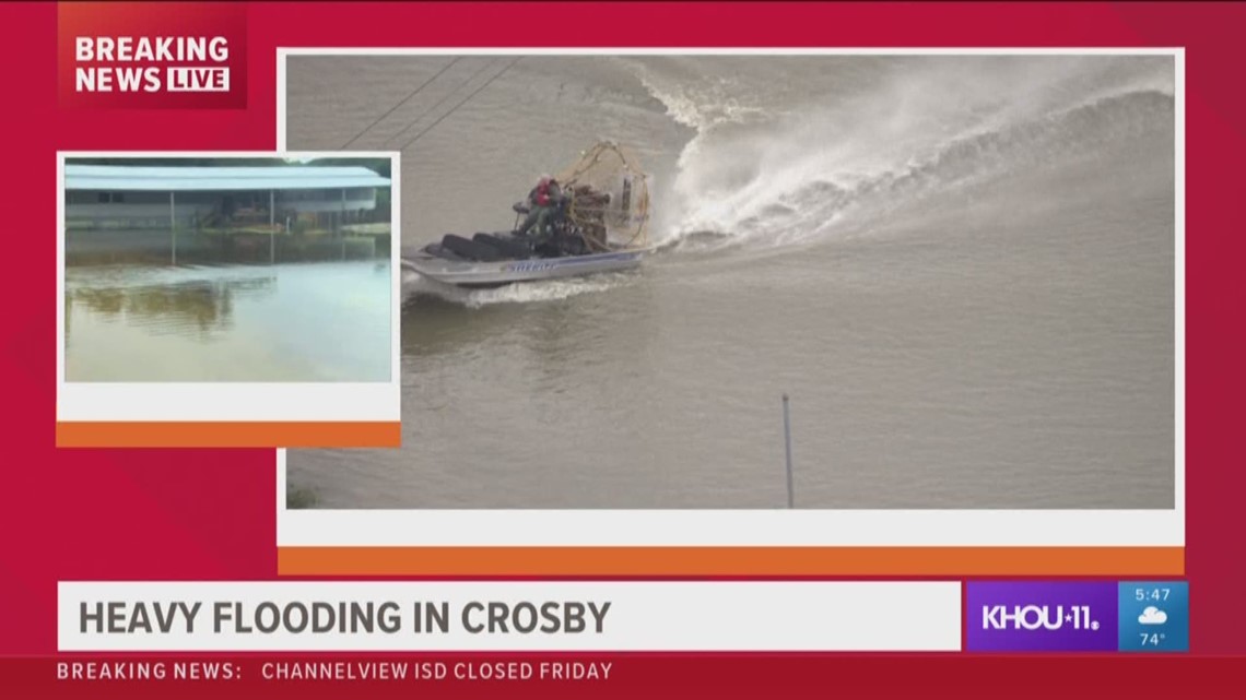 'It was worse than Harvey today' | Crosby residents deal with heavy ...