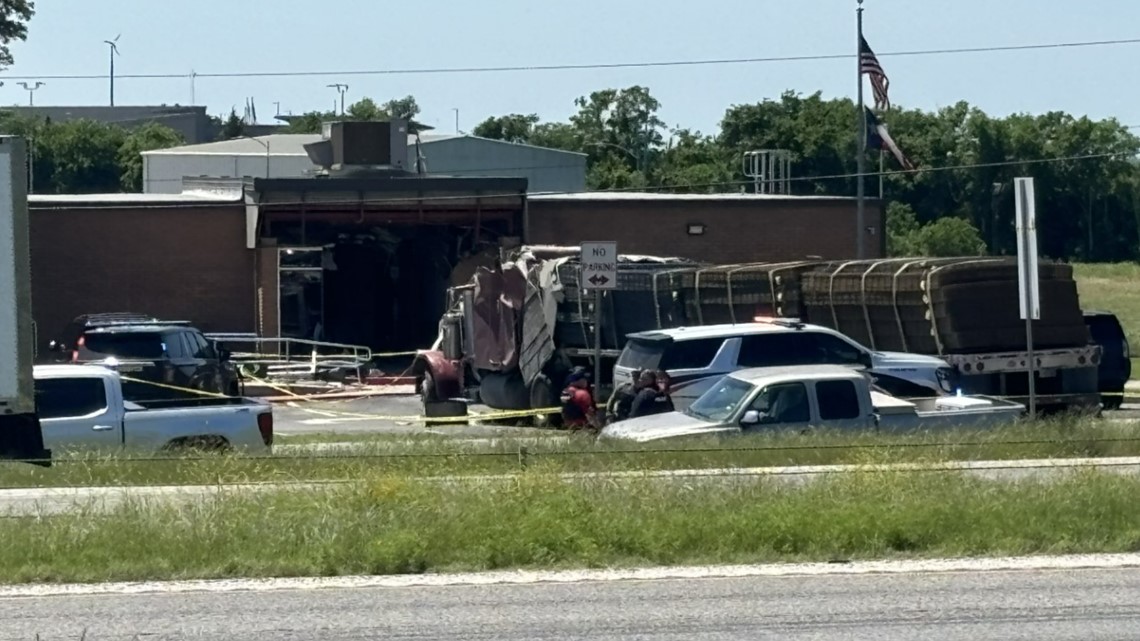 Brenham, Texas truck crash: Multiple hurt at DPS office | khou.com