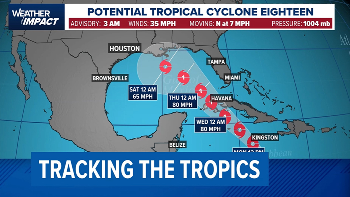 Tropical update: Potential Tropical Cyclone 18 forms in Caribbean ...
