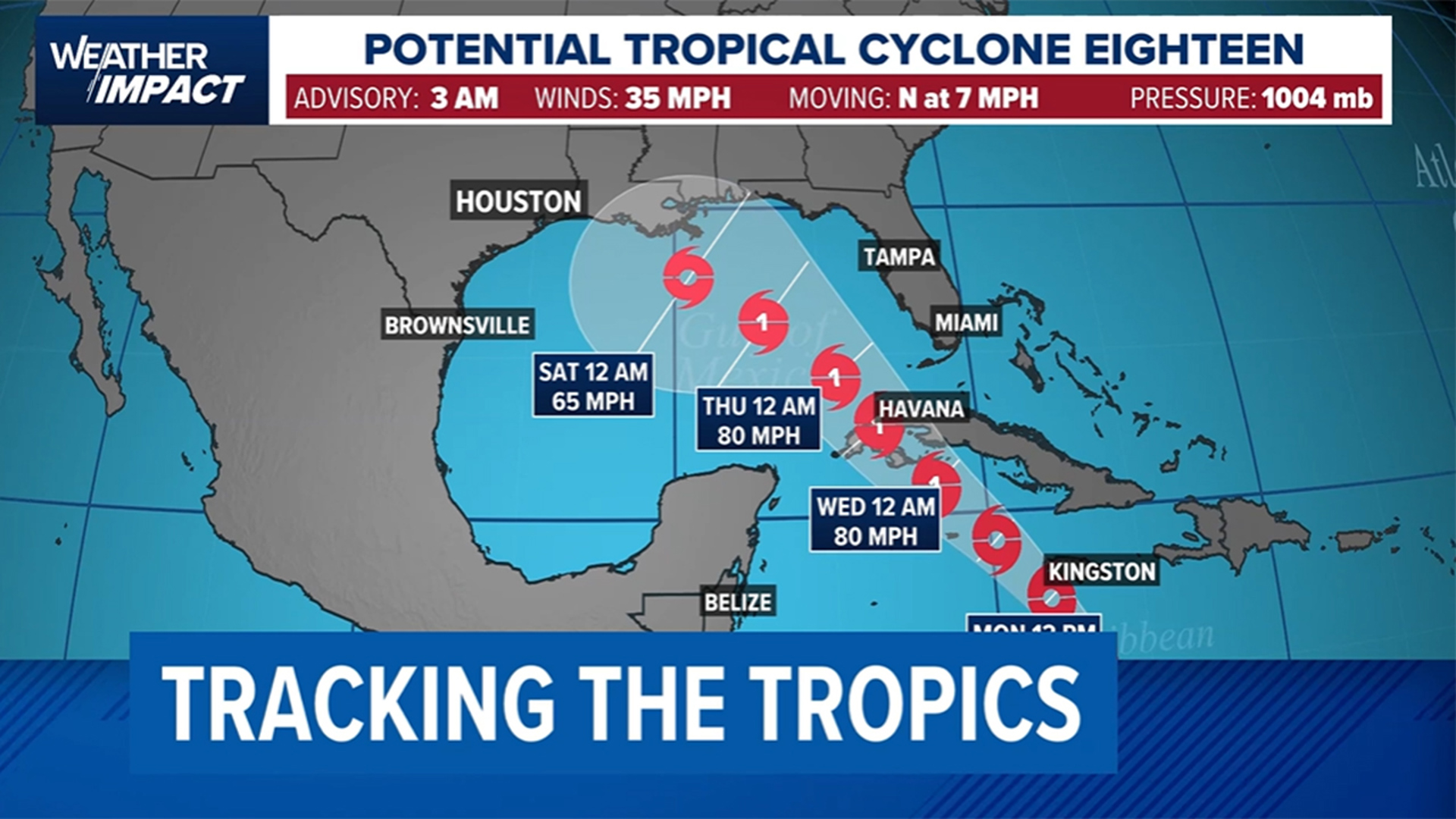 Tropical update: Potential Tropical Cyclone 18 forms in Caribbean | khou.com