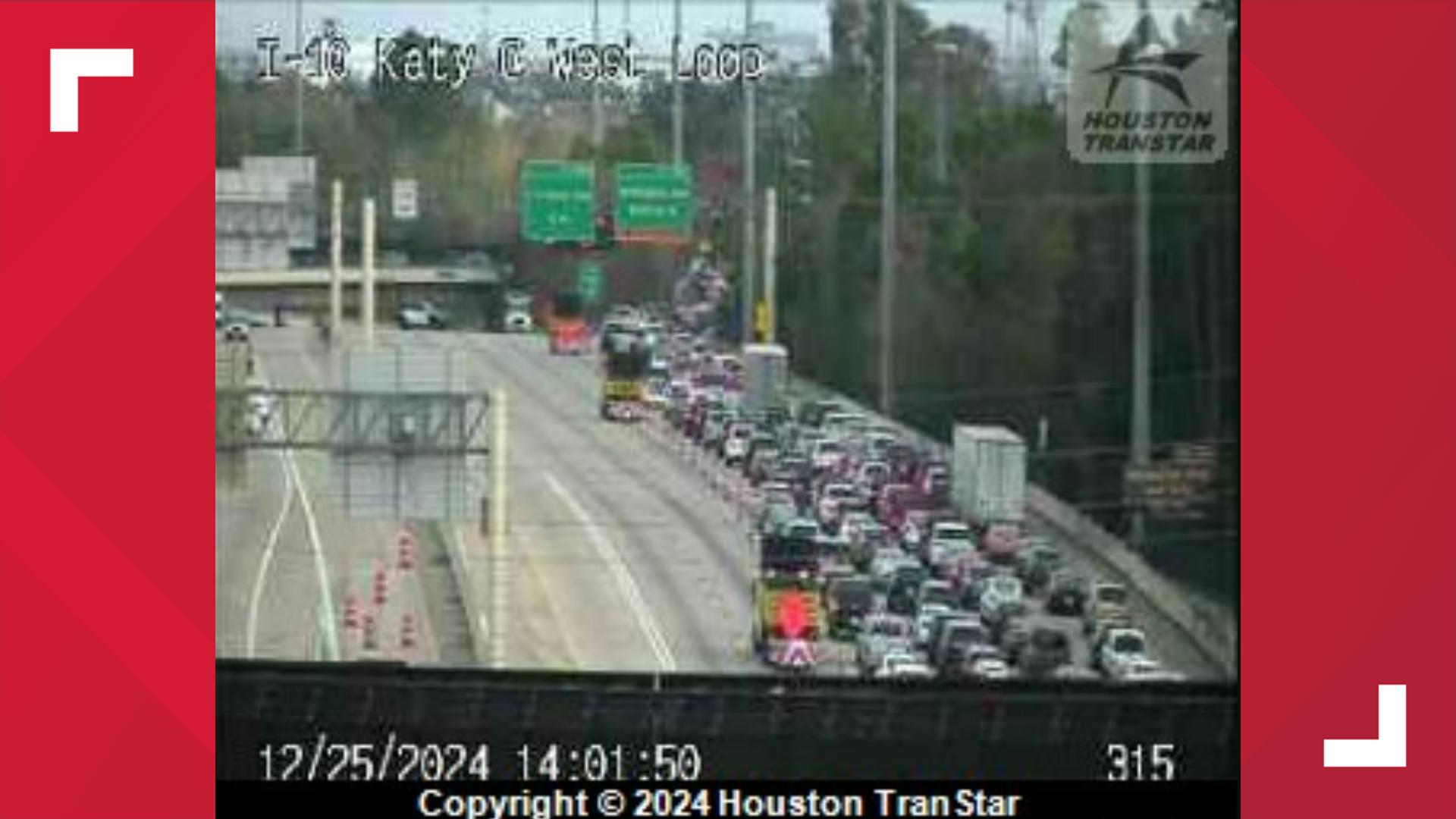 Big rig crash causing delays on Katy Freeway at TC Jester | Alternate ...