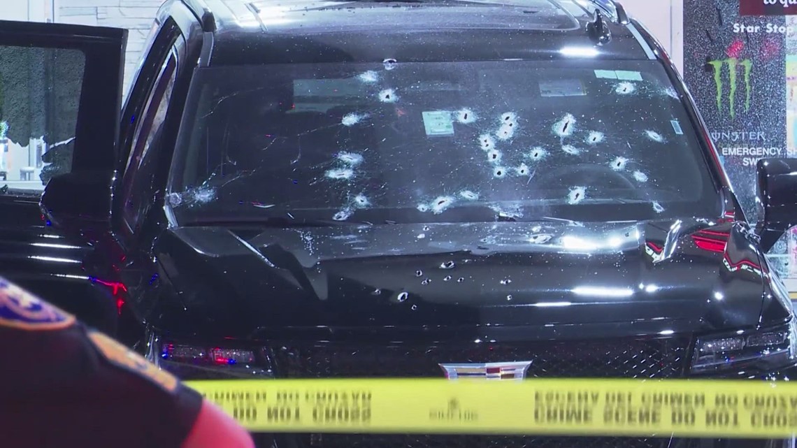Gunmen leave SUV riddled with bullet holes during deadly shooting ...