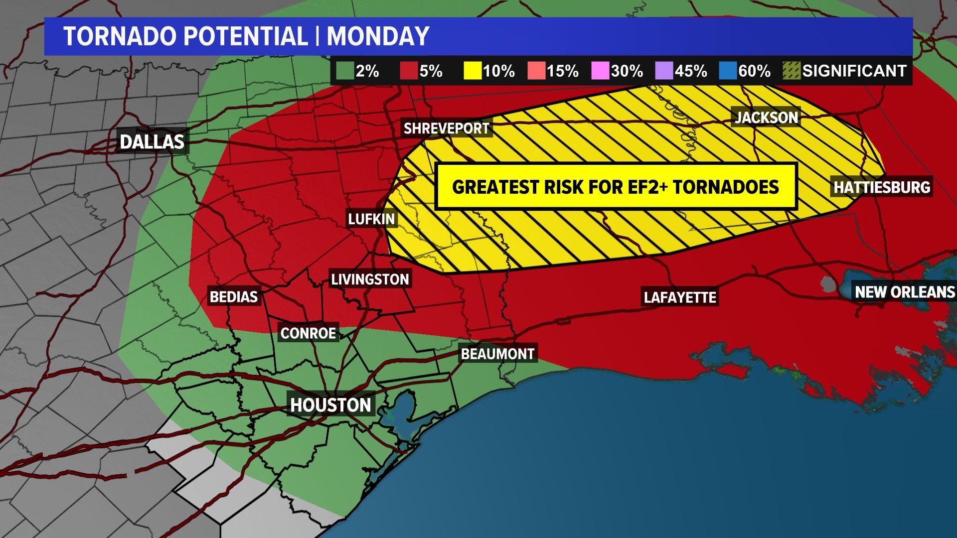 Houston, Texas severe weather: Tornado Watch in effect Nov. 20 | khou.com