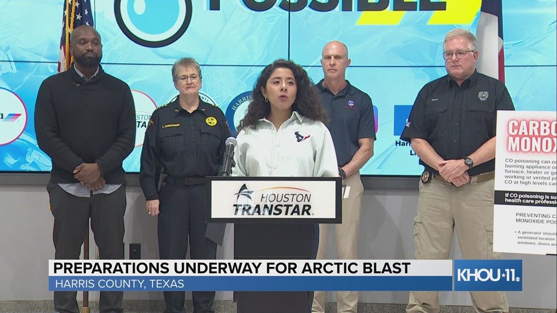 Harris County Judge Lina Hidalgo highlights preparations for Arctic ...