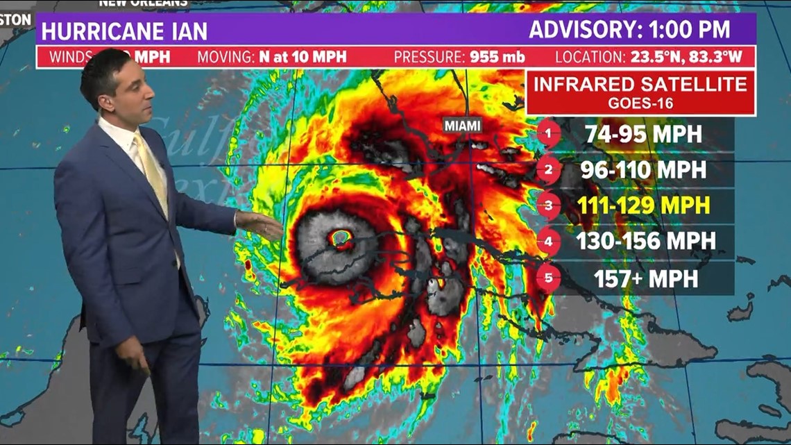 Hurricane Ian tracker: Storm strengthens to Cat. 3; track for Florida ...