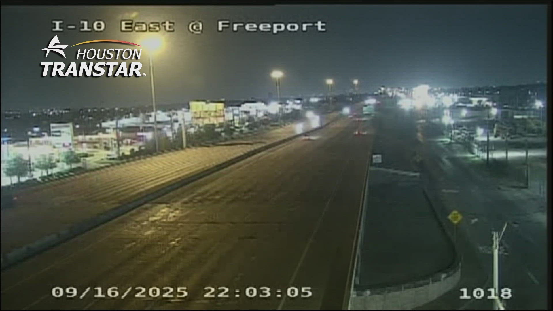 East Freeway reopened at Uvalde after car flies over median, HCSO says ...