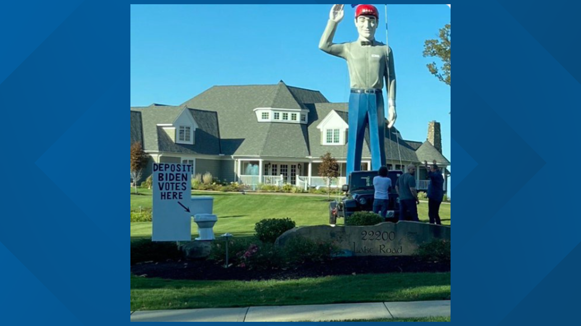 Pro-Trump display at Ohio home | khou.com