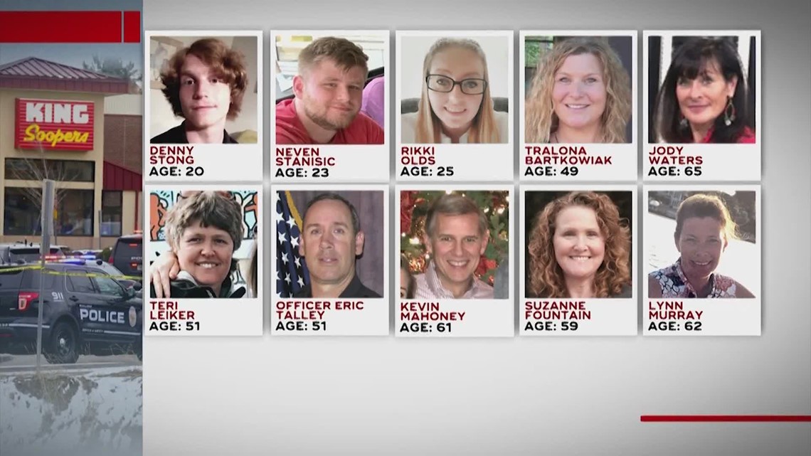 The victims of the Boulder supermarket shooting range from age 20 to 65 ...