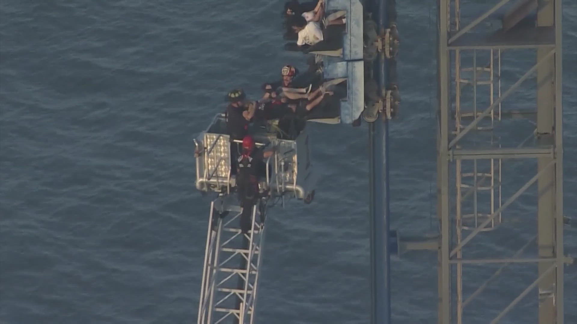 Students trapped on Iron Shark roller coaster for nearly 4 hours | khou.com