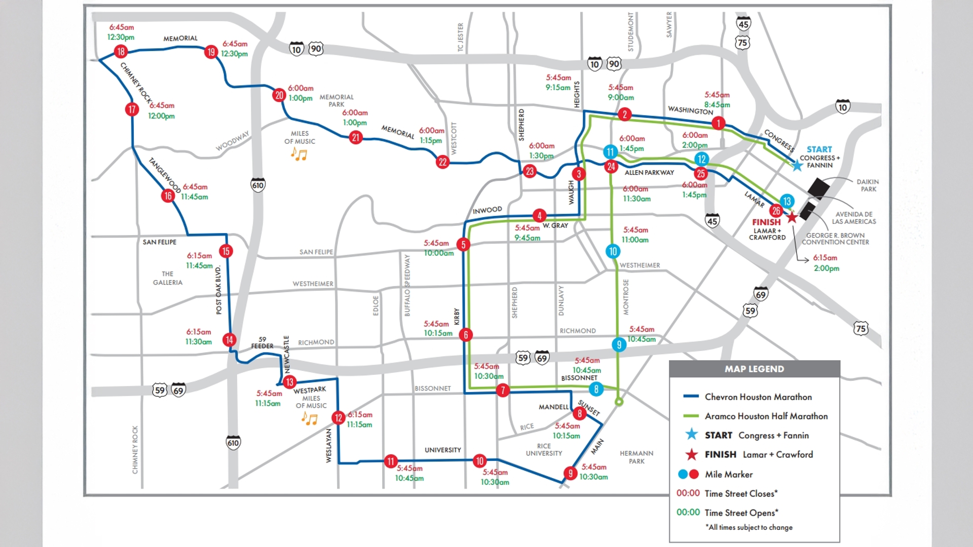 Here's where streets will be closed across the city for the Chevron ...
