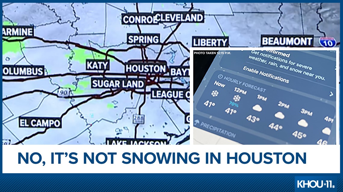 Weather app says snow in Southeast Texas? We won't see any | khou.com