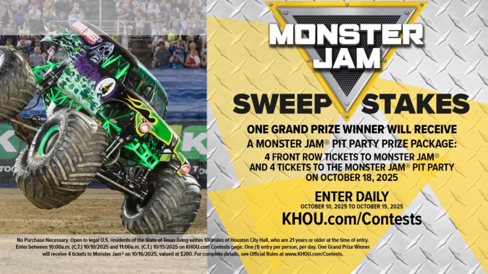 Register to win a Monster Jam Pit Party Package! | khou.com