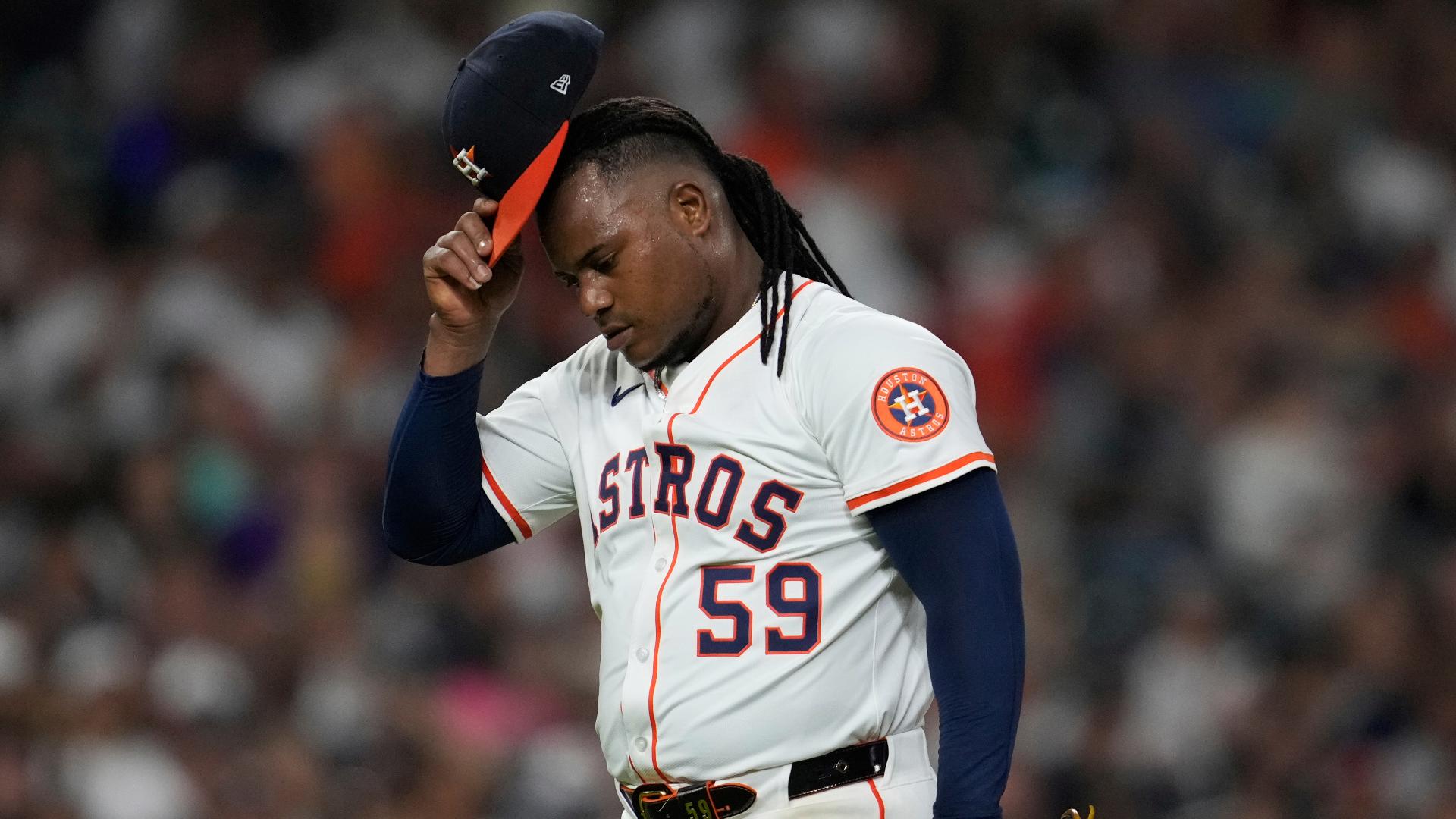 Framber Valdez addresses accidental hit on César Salazar | khou.com