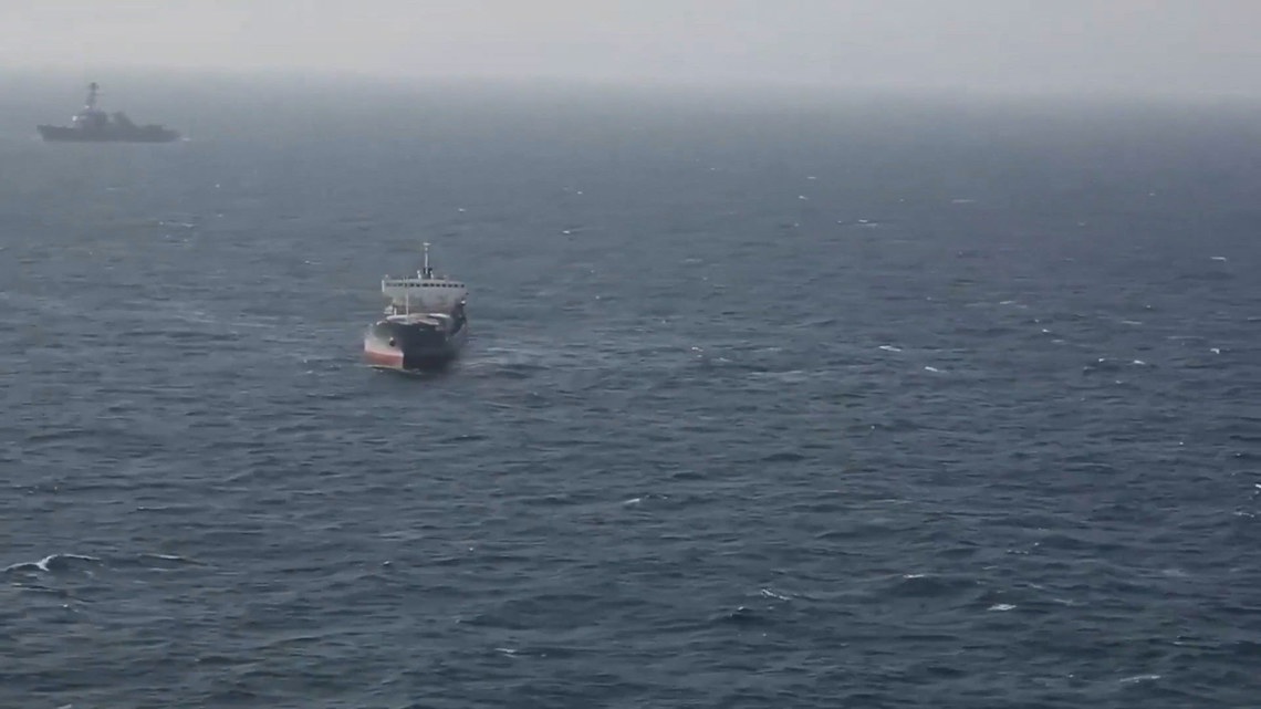 President Trump says U.S. will help guide stranded ships from Strait of ...