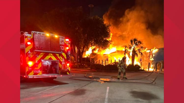 Photos: Captain Benny's Seafood off Northwest Freeway burns down | khou.com